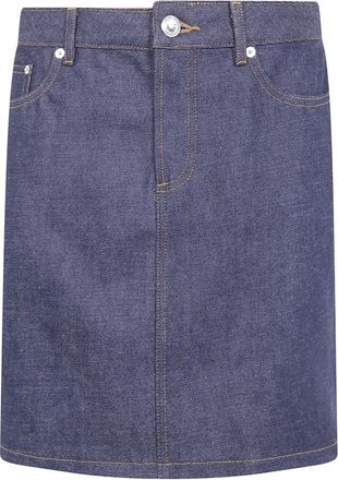 A.P.C. A.p.c., Femme, Jupes, Bleu, Taille: 36 FR Standard Skirt