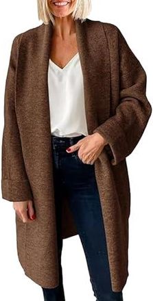 Generic Doudoune Legere Femme Veste cardigan ample d&eacute;contract&eacute;e &agrave; manches longues et col ouvert pour femme Veste Chaude Femme Veste Polaire Femme Chaude (Coff