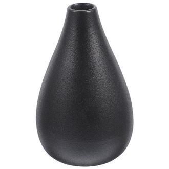 Artibetter Schwarze Keramikvase Klein Modern f&uuml;r Getrocknete Blumen und Frische Arrangements Handliche Deko mit Stabiler Standfl&auml;che f&uuml;r Wohn Schreibtisch Minima