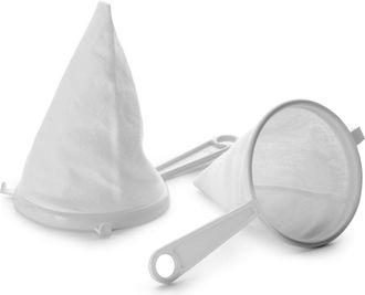 Ibili Sieb 14 cm aus Flanell/Kunststoff, wei&szlig;, 14 x 14 x 10 cm