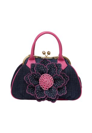 Usha Handtasche Handtasche Frauen Fuchsia Denim