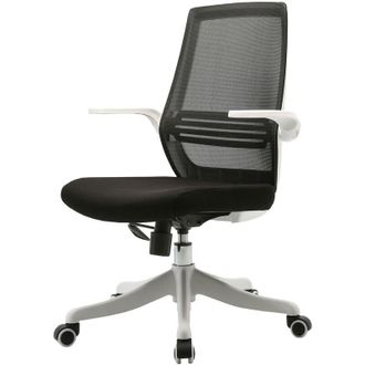 Hhg Chaise de bureau moderne 869, chaise de bureau, ergonomique et respirante accoudoir relevable, noir