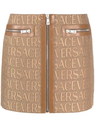 Versace minijupe Versace Allover - Marron