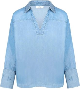 H&eacute;st H&eacute;st - Chemise Miriam en Tencel - Femme - Blouses et Chemises - Bleu - Taille: 40 FR
