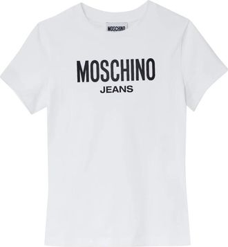 Moschino Femme, Tops, Blanc, Taille: 36 FR T-Shirt Logo
