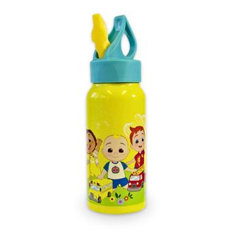 Hox Xpressions Cocomelon Edelstahl-Wassertrinker mit abnehmbarem Strohhalm und Trageschlaufe, auslaufsicher und sp&uuml;lmaschinenfest, ideales Geschenk f&uuml;r Co