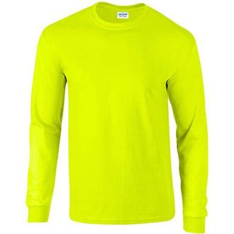 Gildan T-Shirt à manches longues - Homme vert Vert sécurité Medium