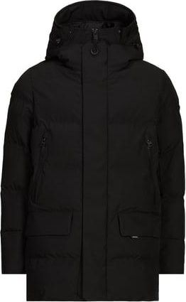 KRAKATAU Gesteppte Daunenjacke mit abnehmbarer Kapuze - Schwarz