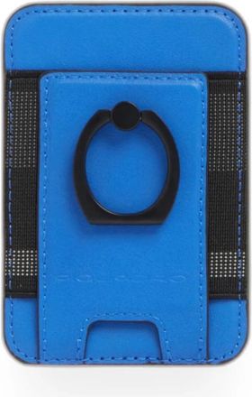Piquadro Leder MagSafe Kartenetui mit Ringst&auml;nder - - Accessories - Herren - Blau - ONE SIZE