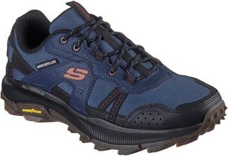 Skechers Homme Equalizer 5.0 Trail Solix Creek Basket, Navy Leather/Textile/Black Trim, 42.5 EU
