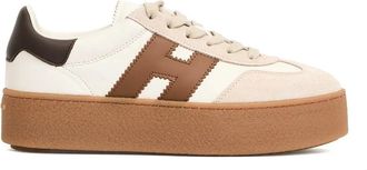 Hogan Low-Top Sneaker - H698 White Cognac Sneakers - Gr. 38,5 (EU) - in Beige - für Damen