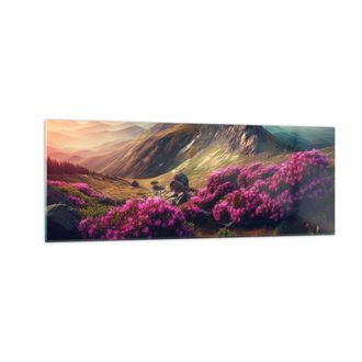 Arttor Panorama Bilder auf Glas Landschaft Natur Berge Glasbild 140x50cm Wandbilder Dekoration Wohnzimmer Schlafzimmer K&uuml;che Gro&szlig; XXL Wanddeko Bild im Glas W