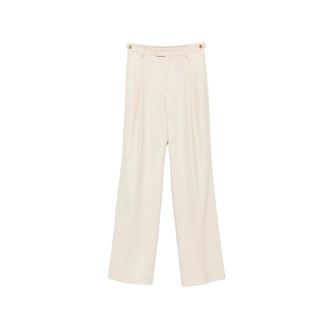 Berwich Simona 1P Plissehose - - Trousers - Damen - Beige - 2XS