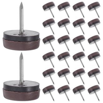 SOLUSTRE 40 Stück Möbelgleiter zum Nageln Anti Rutsch Möbelfüße 24mm Bodenschonende Stuhlbeinschoner für Tische Stühle und Schränke Geräuschreduzierend für Hol