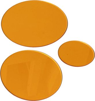 Cabilock Fotografie-requisitenbretter 3er-Set Acryl Glatte Oberfläche Für Zuhause Orange