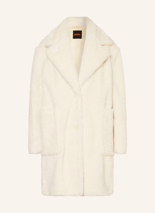 HUGO BOSS Teddyfell-Mantel Catedy braun