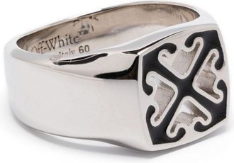 Off-white bague Enamel Arrow - Argent