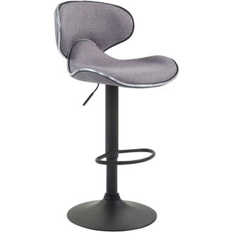 Clp Tabouret moderne avec cadre noir et si&egrave;ge de design en diff&eacute;rentes couleurs tissu colore : Gris clair