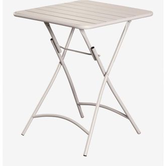 Sklum Sklum - Quadratischer Klapptisch 60x60 cm aus Stahl Janti Beige Tapioca