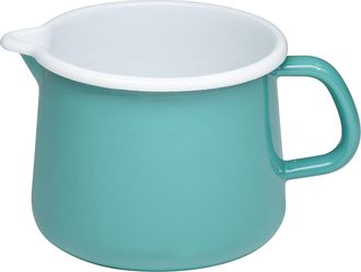 Riess 0672-110, Schnabeltopf 12cm, Nouvelle - NATURE-GREEN EXTRA STARK, 0.46kg, 12cm Durchmesser, 1 Liter, Emaille, gr&uuml;n, Induktion