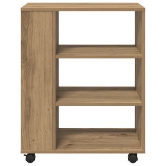 Generic Rollschrank mit F&auml;chern, Rollcontainer, B&uuml;roschrank, Aktenschrank, B&uuml;rocontainer, Schrank, B&uuml;ro, Druckerschrank, 60x35x75cm, Holzwerkstoff(Wei&szlig;) (Hand