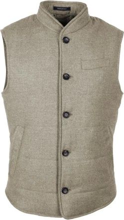 Made In Italia Homme, Vestes, Gris, Taille: S Veste sans Manches en Laine Beige