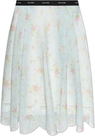 Marc Jacobs Femme, Jupes, Bleu, Taille: 38 FR Floral Motif Skirt