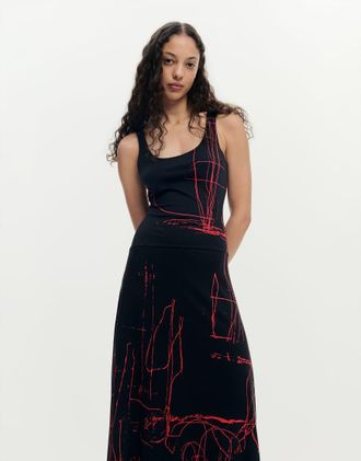Desigual Robe sans manches asym&eacute;trique - Noir