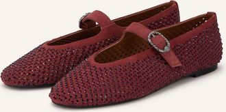 Kurt Geiger Mary-Jane-Ballerinas Mayfair Mit Schmucksteinen rot