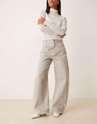 Arket Jean barrel en denim doux - Gris