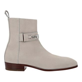Philipp Plein Homme, Chaussures, Beige, Taille: 40 EU Nabuk Bottes Low Flat