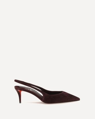 Christian Louboutin Miss Z Slingback Suede Pumps Female 37.5