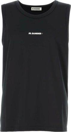 Jil Sander Homme, Tops, Noir, Taille: XL Débardeur Stretch