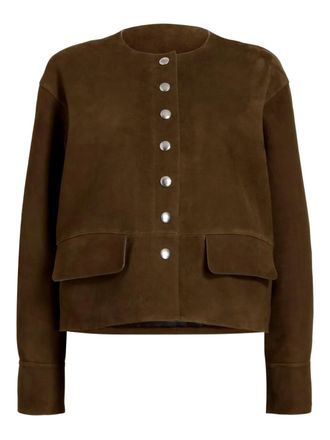 Proenza Schouler veste en daim à boutonnière - Marron