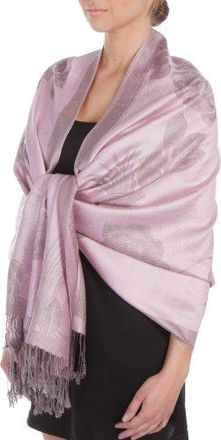 Sakkas Two Tone Rose Pashmina &eacute;charpe/&eacute;tole/Wrap - rose pour b&eacute;b&eacute;/gris
