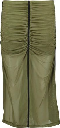 Diesel Femme, Jupes, Vert, Taille: 38 FR Jupe Verte Transparente Superpos&eacute;e