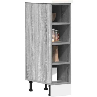 vidaXL Unterschrank Riga Grau Sonoma 20x44,5x81,5 cm Holzwerkstoff Vidaxl
