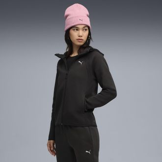 Puma Sweat &agrave; capuche zipp&eacute; Evostripe Femme, V&ecirc;tements, Noir, XS