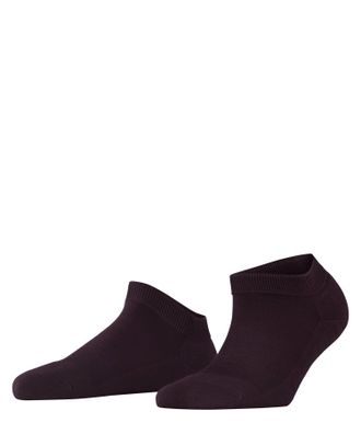 Falke Damen Sneakersocken ClimaWool W Sn Wolle Lyocell kurz einfarbig 1 Paar, Rot Barolo 8596, 41-42