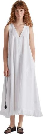 Meimeij Femme, Robes, Blanc, Taille: 40 FR Long Poplin Dress m6ea59