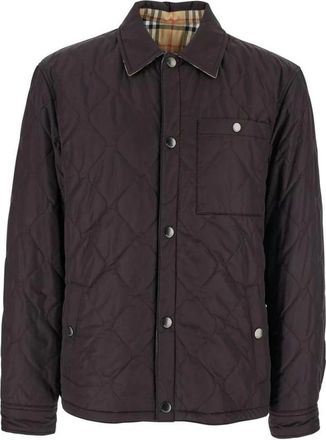 Burberry Homme, Vestes, Brun, Taille: XL Hooded Quilted Jacket