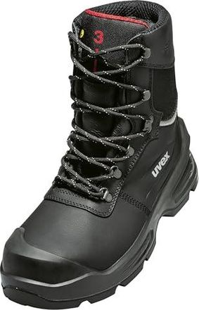 Uvex 3 quatro Bottes de s&eacute;curit&eacute; S3 ESD dhiver - Chaussures de travail dhiver en cuir, doublure chaude, embout de protection des orteils sans m&eacute;tal, protec