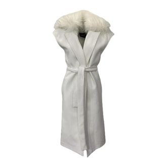 Giulia N Couture Wei&szlig;e Wintermantel Stilvolles Modell - - Coats - Damen - Wei&szlig; - XS