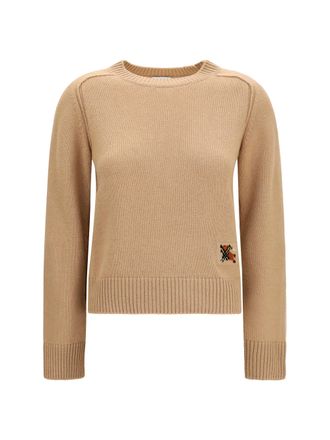 Burberry Wool and Cashmere Blend Sweater - Camel