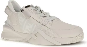 Fendi Womens White Calf Leather Bos Taurus Athletic Sneakers