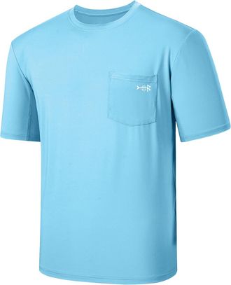 Bassdash Herren UPF 50+ Sonnenschutz Kurzarm T-Shirt Sommer Leicht Schnelltrocknend Funktionsshirt UV Sport Tee Angeln Wandern Kajakfahren Sportshirts