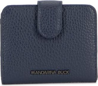 Mandarina Duck Mellow Leather Wallet, Accessoire de Voyage-Portefeuille Femmes, Dress Blue, Taille Unique