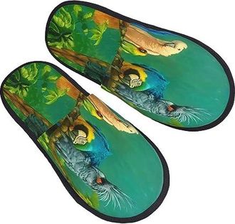 Generic Slippers Perroquets Oiseaux Épais Pantoufles Doux Chaussons Pour Chambre Unisex Voyage L