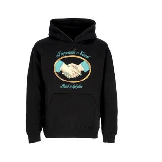 PROPAGANDA Schwarzer Hoodie mit K&auml;ngurutasche - - Sweatshirts & Hoodies - Herren - Schwarzk - S
