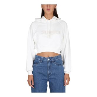 Sunnei Embroidered Logo Cropped Hoodie - - Sweatshirts & Hoodies - Damen - Beige - L
